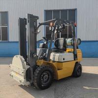 China NISSAN Engine Lp Gas Forklift Triplex Mast Rotation Counter Balance Fork Truck for sale