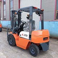 China Duplex 3m Mast 2Ton Diesel Lift Truck Chinese Engine Side Shifter Yellow Color for sale