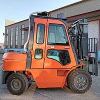 China New Diesel Forklift Truck 3500kgs 3.5 Ton Forklift Diesel With Cabin for sale
