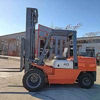 China 4 Ton Gasoline Powered Forklift 4000kgs CPCD40 6m Mast Counterbalance Lift for sale