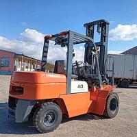 China 4 Ton Gasoline Powered Forklift 4000kgs CPCD40 6m Mast Counterbalance Lift for sale