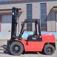 China Double Front Tires Gasoline Forklift Nissan GK25 5 Tonne Counterbalance Forklift for sale