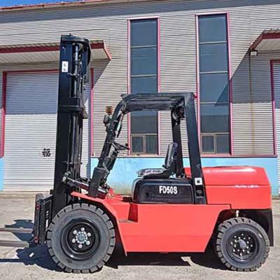 China Double Front Tires Gasoline Forklift Nissan GK25 5 Tonne Counterbalance Forklift for sale