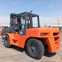 China FD100 Diesel Operated Forklift 10000kg ISUZU 6BG1 4m Mast Forklift Counter Balance for sale