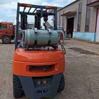 China Triplex Mast 4.5m 3T Gasoline Forklift 3000kgs LPG Powered Forklift for sale