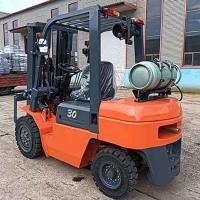 China Triplex Mast 4.5m 3T Gasoline Forklift 3000kgs LPG Powered Forklift for sale