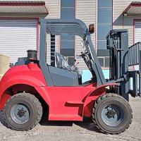 China 3000kg FR4WD30 All Terrain Forklift 4X4 Off Road Forklift Yanmar Engine 3ton for sale