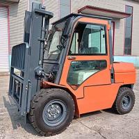 China Container Mast 4.5m 5 Ton Diesel Forklift Truck With Cabin Heater Sideshift for sale
