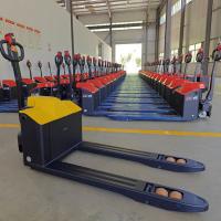 China 1.5T Walking Pallet Truck 1500kgs Pollution Free Hydraulic Lift Pallet Jack for sale