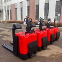 China Red 3000kgs Electric Pallet Jack Stacker 3T Powered Pallet Truck for sale