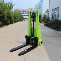China 2 Stage 3m Mast Semi Electric Pallet Stacker 1T-2T Warehouse Pallet Jack for sale