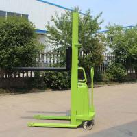 China 2 Stage 3m Mast Semi Electric Pallet Stacker 1T-2T Warehouse Pallet Jack for sale