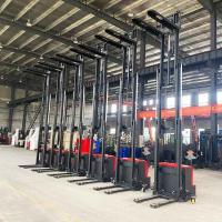 China 4.5m Mast Battery Pallet Stacker 3 Stage Battery Operated Stacker for sale