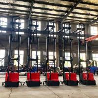 China 4.5m Mast Battery Pallet Stacker 3 Stage Battery Operated Stacker for sale