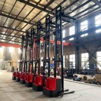 China 4.5m Mast Battery Pallet Stacker 3 Stage Battery Operated Stacker for sale