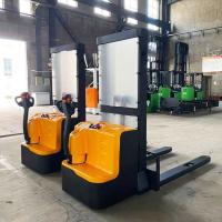 China Warehouse Battery Powered Pallet Stacker 1T Electric Walkie Stacker for sale