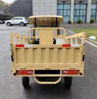 China Gasoline X2 Cargo Tricycle Three Wheeler Semi Cabin 200cc Water Cooled Full Floating Big Booster Rear Axle With 1200kg Load Capacity And Dual Headlight for sale
