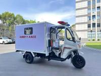 China Gasoline Ambulance Tricycle Three Wheeler 250cc Water Cooled Engine With Stretcher And First Aid Kit And Four Rear Tyres And Reinforced Chassis Keel For First Aid Use for sale