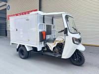 China Gasoline Refrigerator Tricycle Three Wheeler 300cc Water Cooled Engine With DC Refrigeration Powered By 48V58Ah Battery And Full Floating Rear Axle For Street Vendors‌ Q3 Upgraded for sale
