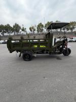 China Gasoline Q7 Cargo Tricycle Three Wheeler Top Ceiling 250cc Water Cooled Engine With Hydraulic Self Dumping And Full Floating Big Booster Mechanic Brake Rear Axle And 1500kg Load Capacity for sale
