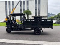 China Gasoline X5 Cargo Tricycle Three Wheeler Semi Cabin 350cc Water Cooled Engine Four Rear Tyres Oil Brake Big Booster With 2500kg Load Capacity And Reinforced Chassis Keel For Heavy Duty Transport for sale