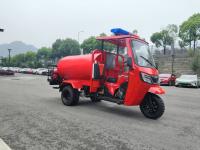 China Gasoline Fire Response Tricycle Three Wheeler 300cc Water Cooled Engine With 1500L Water Tank And Full Floating Big Booster Mechanic Brake Rear Axle Q3 Upgraded for sale
