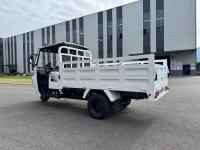 China Gasoline X5 Cargo Tricycle Three Wheeler Semi Cabin 350cc Water Cooled Engine Four Rear Tyres Oil Brake Big Booster With 2500kg Load Capacity And Reinforced Chassis Keel For Heavy Duty Transport for sale