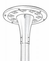 China 30W-60W Courtyard Lights IP66 IK09 Solar Post Top Lights Die Casting Aluminum Used for Gardens, Parks, Paths and Lanes for sale