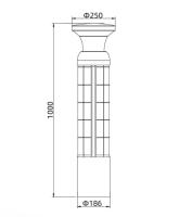 China 3.2V 24AH Aluminum Solar Bollard With PC Lens And Glass Cover Waterproof IP66 Used In Parks And Residential Areas. for sale