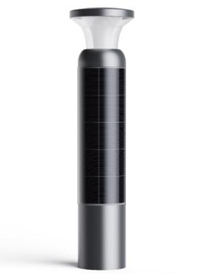 China 3.2V 24AH Aluminum Solar Bollard With PC Lens And Glass Cover Waterproof IP66 Used In Parks. for sale