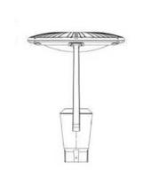 China IP66 Waterproof 120LM/W Post Top Light Urban Lighting Outdoor Garden Lights For Pathday And Road for sale