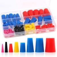 China Rubber Products for Moulding Processing Service Diverse 105 Sizes Silicone Plug and Colorful Cone Plug Set for sale