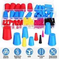 China 125pcs Silicone Rubber Tapered Plug Kit for Masking in Coating and Blasting Processing Service Moulding Assorted for sale