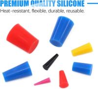 China 110pcs Silicone Rubber Tapered Plug Assortment Kit Ideal for Masking Holes in Powder Coating Painting and Media Blasting for sale
