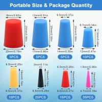 China 110pcs Silicone Rubber Tapered Plug Assortment Kit Ideal for Masking Holes in Powder Coating Painting and Media Blasting for sale