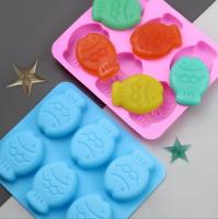China 6-Cavity Cartoon Design Eco-Friendly Silicone Cake Mold for Soap Ice Cream Jelly Baking-Party Essentials for sale