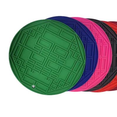 China Round Silicone Coasters for Kitchen High Temperature Resistance and Non-slip Heat Insulation Customer's Request for sale