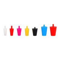 China Industrial Moulding Processing Service Silicone Rubber Protective Plug with Carrying Handle Colorful Conical Plug Stopper for sale