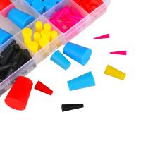 China 8 Sizes High Temp Silicone Rubber Stoppers Protective Tapered Plug Assortment Moulding and Silicone Material Processing for sale