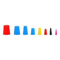 China 8 Sizes High Temp Silicone Rubber Stoppers Protective Tapered Plug Assortment Moulding and Silicone Material Processing for sale