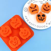 China Cake Tools Type Pumpkin Shaped Silicone Cake Mold Eco-Friendly and Oven Safe Halloween Themed DIY Baking Tool Bestseller for sale