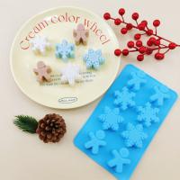 China 1 Piece Silicone Resin 3D Handmade Snowflake Snowman Cake Mold Moulds for Baking and Serving Essential Chocolate Candy for sale