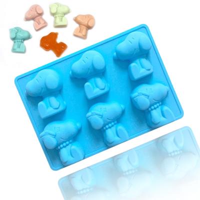 China 3D Eco-Friendly Reusable Silicone Animal Mould Irregular Snoopy Shape for Easy Cake Baking at Children's Birthday Parties for sale
