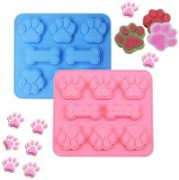 China 1 Piece Silicone Rectangle Cat Claw Bone Mold for Ice Cream Jelly Pudding Soap Cake Non-Stick Eco-Friendly Hand Wash Only for sale