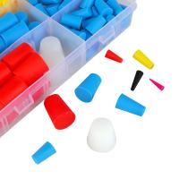 China Set of 350 Conical Plug Silicone Stoppers for Rubber Products Processing Service Moulding Electroplated Sealing Protection for sale