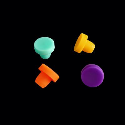 China Temperature resistance minus 30 degrees Celsius to 230 degrees Celsius silicone rubber stopper silicone plug perfect for sealing tubes and containers for sale
