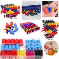 China Custom Shape Industrial Silicone Seal 8mm 6mm Open Hole Plug Corrosion Resistant Acid Alkali Test Tube Application for sale