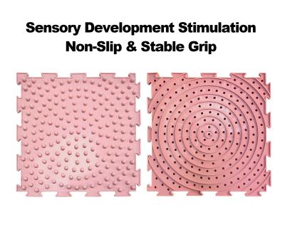 China Tactile Finger Pressure Foot Massage Silicone Mat Sensory Training Balance Pad Kids Parent Child Interaction Rehabilitation for sale