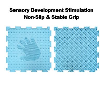 China Silicone Sensory Training Mat Kids Durable Eco Friendly High Resilience Palm Texture Tactile Stimulation Early Education Home for sale
