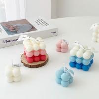 China Non Toxic Soy Wax Mousse Silicone Mold Burning Time 1 to 20 Hours Aromatherapy Candle Diy Material Ball Rubiks Cube Shape for sale